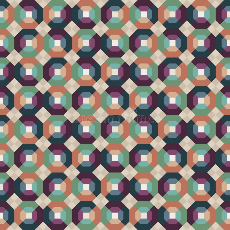 Colorful Seamless Octagon Background Pattern Stock Vector ...