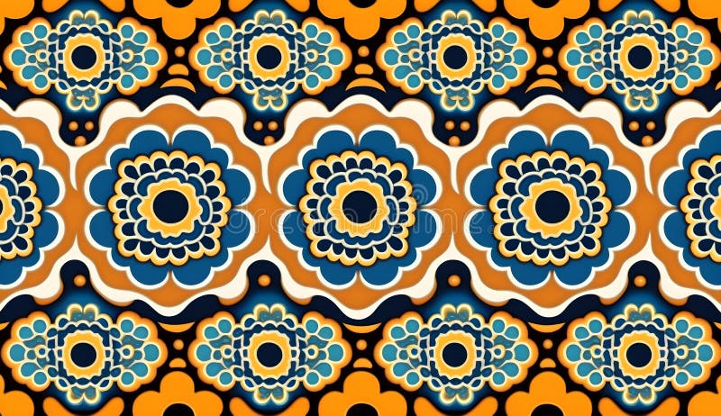Colorful Seamless Pattern with Beautiful Elements with Yellow ...
