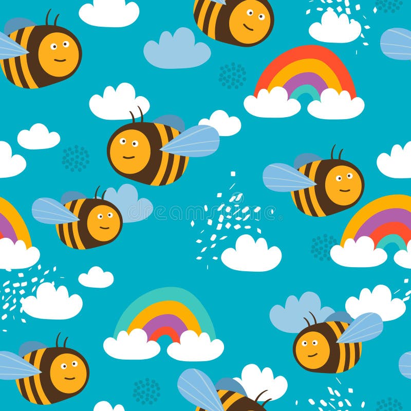 Rainbow Bees Stock Illustrations – 147 Rainbow Bees Stock Illustrations ...