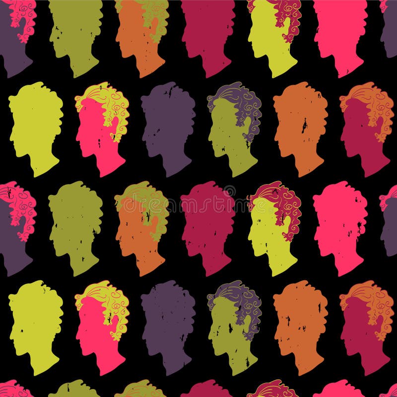 Colorful Seamless Pattern with Colorful People Stock Vector ...