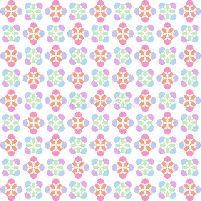 Colorful Seamless Pattern with Flowers , Abstract, Illustrator Floral ...
