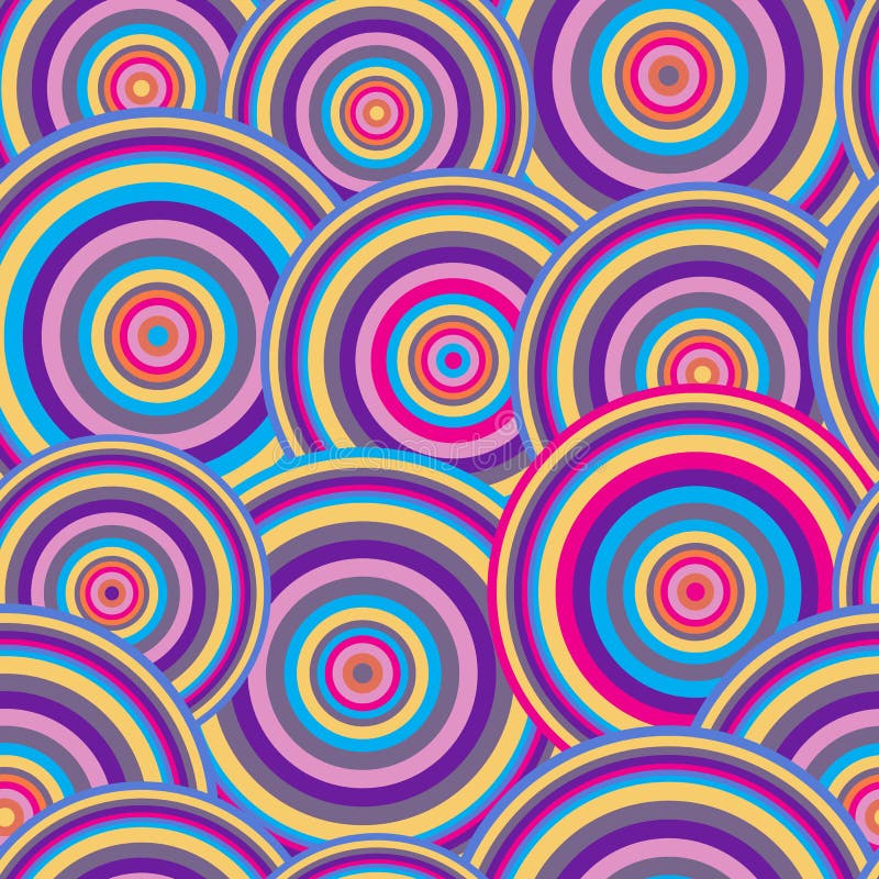 Colorful Concentric Circle Seamless Pattern Stock Vector - Illustration ... Colorful Concentric Circle Seamless Pattern Stock Vector - Illustration ...
