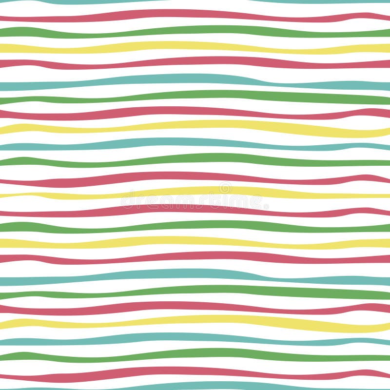 Colorful Seamless Pattern: Red, Blue, Green and Yellow Strips Stock ...