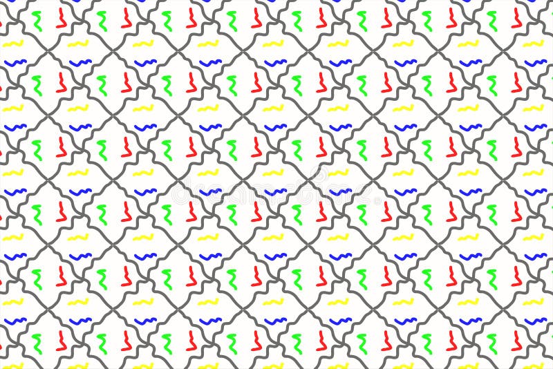 Squiggly Lines Pattern Green Stock Illustration - Illustration of ...