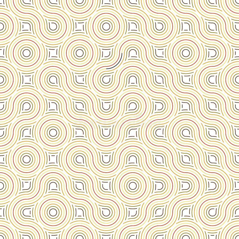 Colorful Seamless Psychedelic Pattern with Circling Lines. Geometric ...