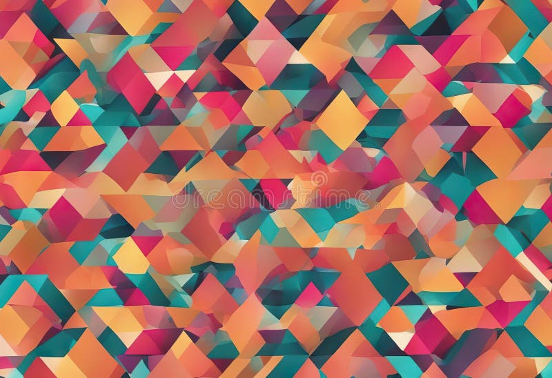 Colorful Seamless Repeat Pattern with Abstract Minimalist Geometric ...