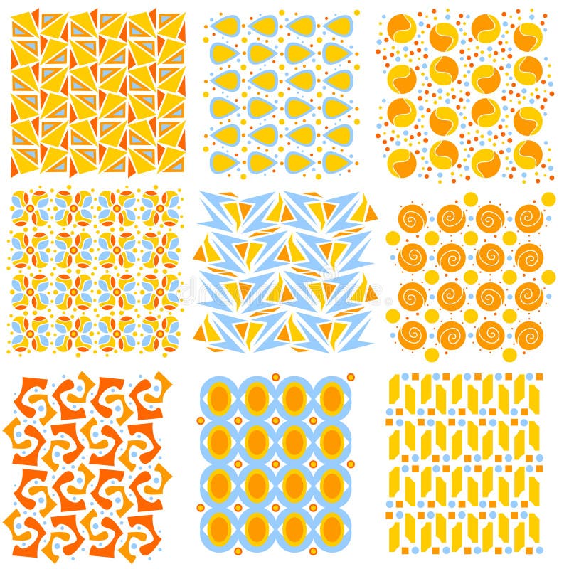 Colorful Seamless Tiling Star Texture Stock Illustration - Illustration ...