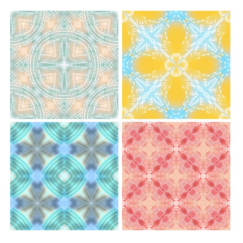 Colorful Seamless Tiling Textures Stock Illustration - Illustration of ...