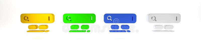 Colorful Search Engine Icon Isolated on White Background. Minimalism ...