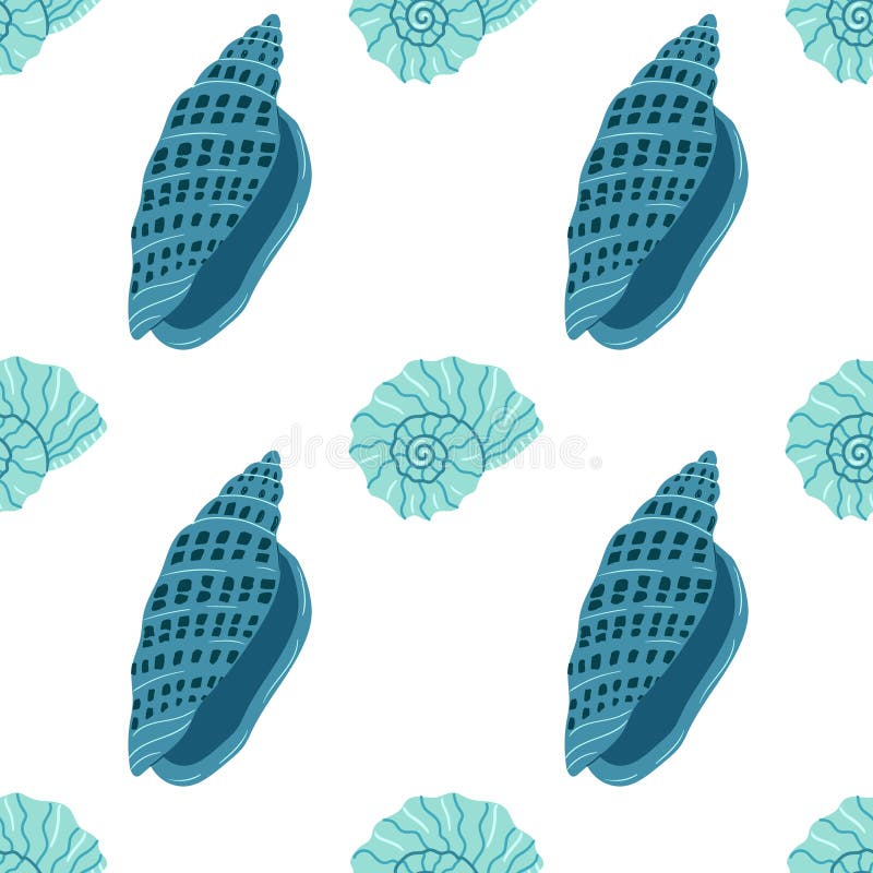 Colorful Seashell Patterns in a Coastal Design Suitable for Various ...