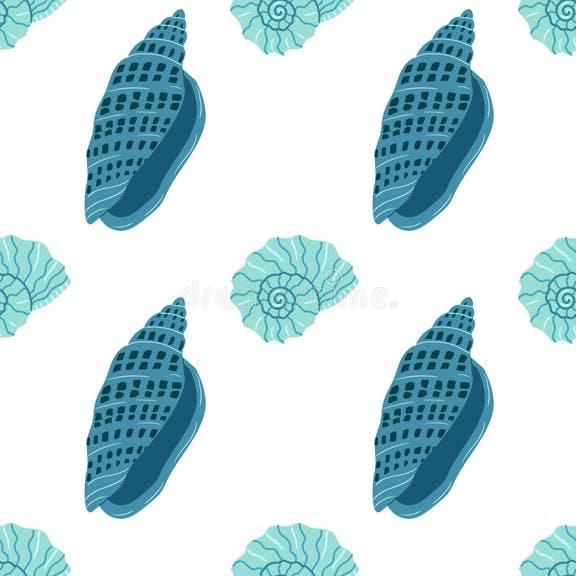 Colorful Seashell Patterns in a Coastal Design Suitable for Various ...
