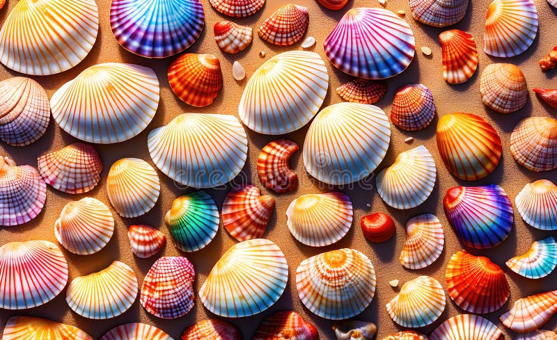 Seashells As Texture Stock Illustrations – 35 Seashells As Texture ...