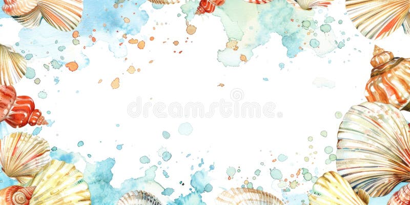 Colorful Seashells on White Background. Ideal for Beach-themed Designs ...