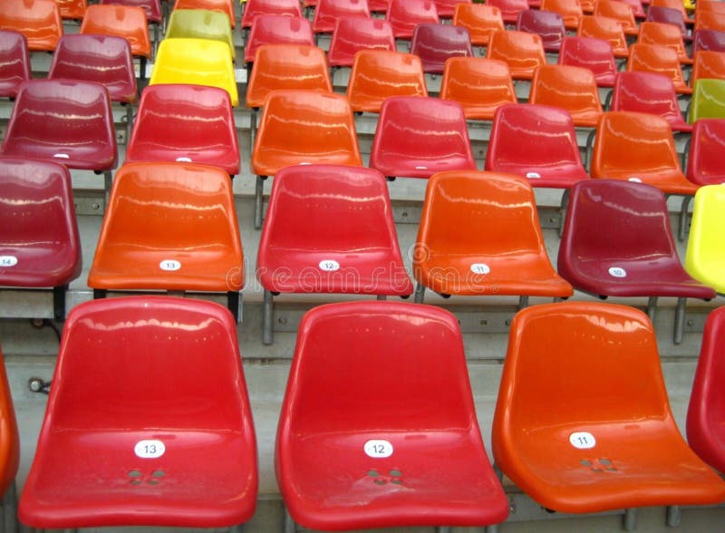 Colorful-seats-in-a-stadium Picture. Image: 87853800