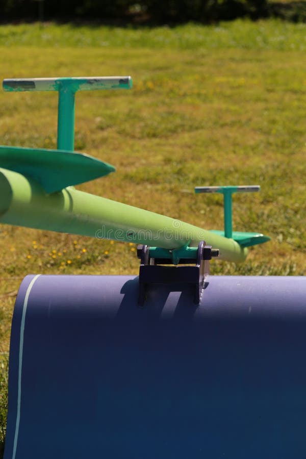 Colorful See Saw at the Park Stock Image - Image of closeup, natural ...