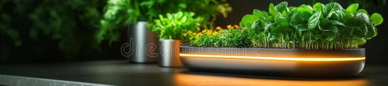 Colorful Seed Packets Next To a Growing System with Microgreens on a ...