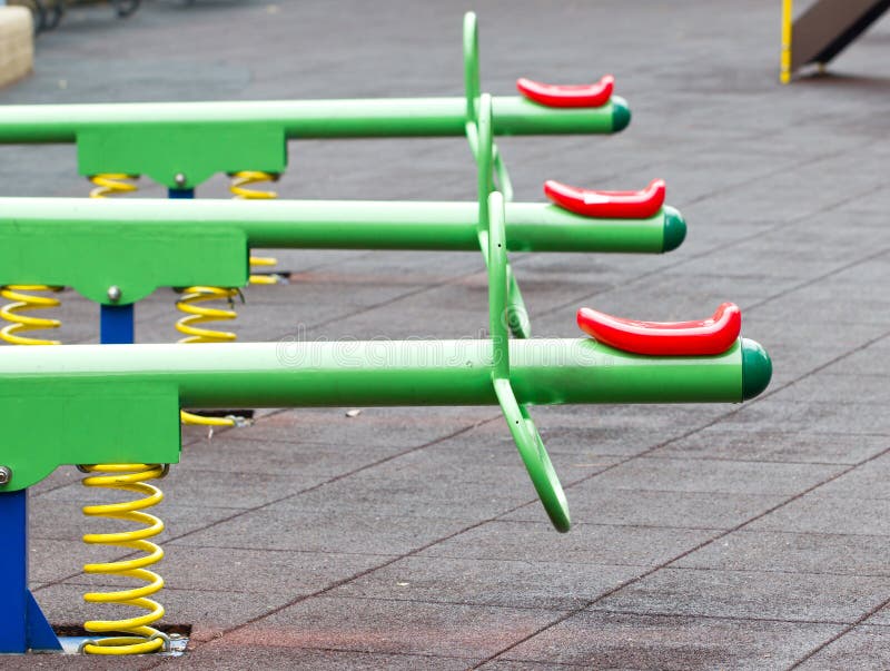 Colorful seesaw stock image. Image of handle, playground - 11484387