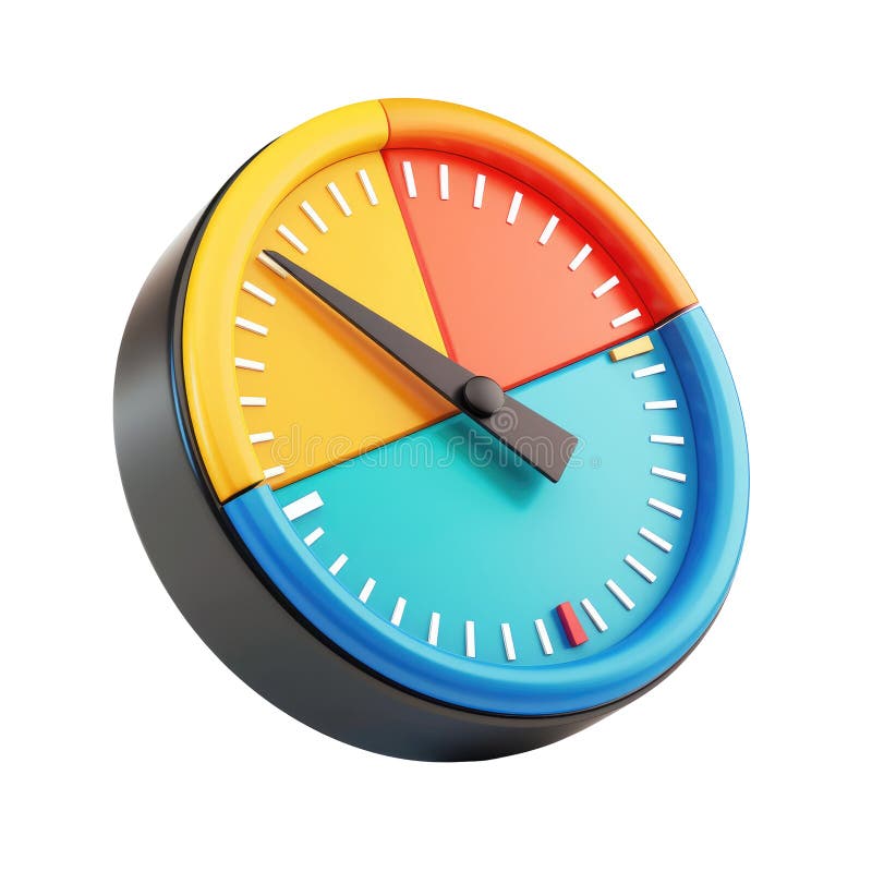 Colorful Speedometer Gauge Showing Progress and Performance Stock ...