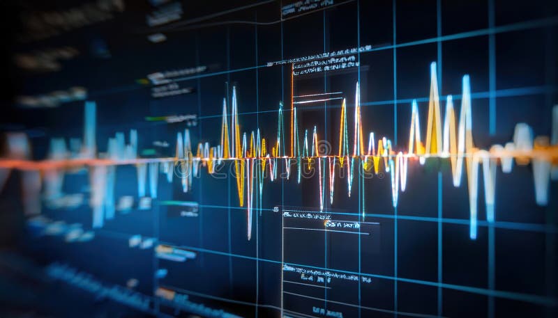 Colorful Seismograph Chart Displaying Earthquake Data Analysis Stock ...