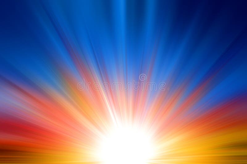 A Colorful, Semi-abstract and Blurry Sun Rays Stock Photo - Image of ...