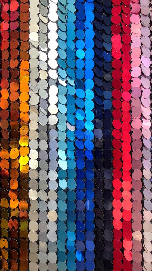 Colorful Sequin Fabric Texture with Vertical Stripes Stock Illustration ...