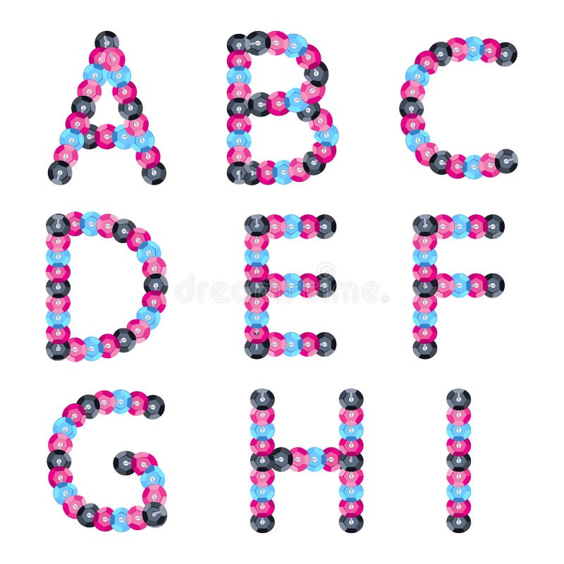 Sequins Letters Stock Illustrations – 963 Sequins Letters Stock ...