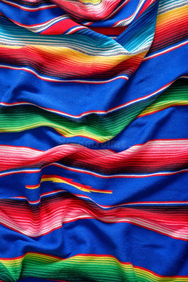 Colorful Serape. Typical Colorful Fabric from Mexico Stock Photo ...