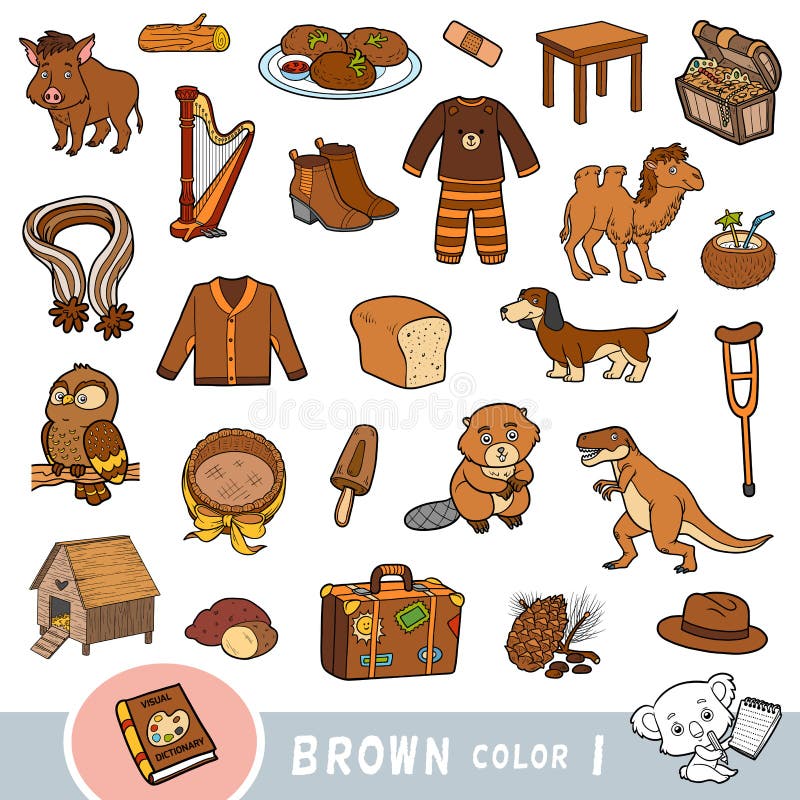 Colorful Set Of Rectangle Shape Objects Visual Dictionary Stock Vector
