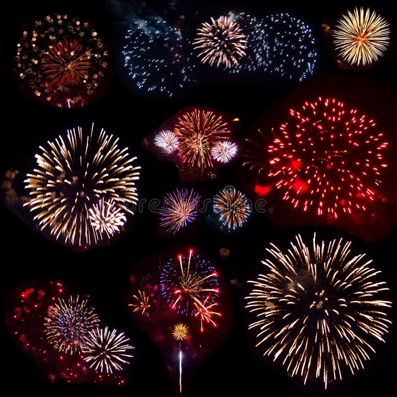 Exploding Fireworks stock photo. Image of glittering, brilliant - 1595522