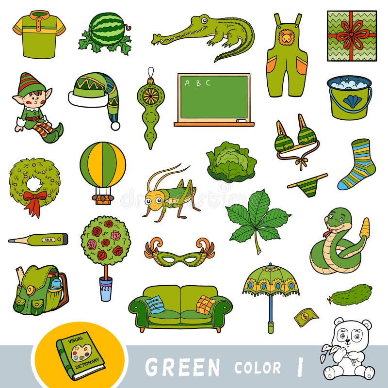 Colorful Set of Blue Color Objects. Visual Dictionary for Children ... Colorful Set of Blue Color Objects. Visual Dictionary for Children ...