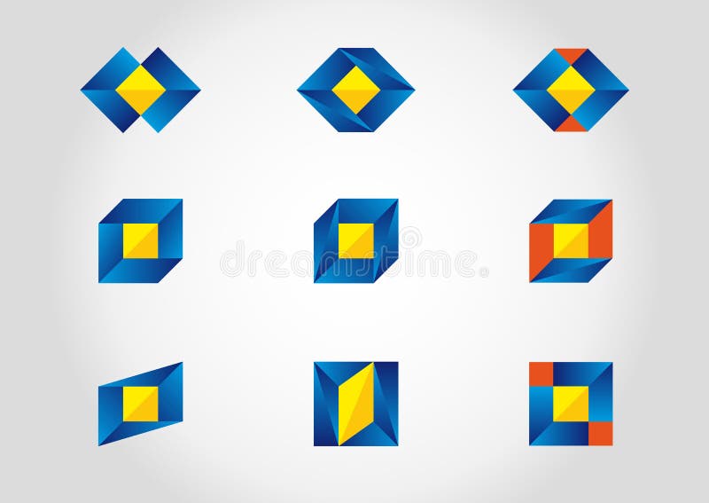 Set of nine symbols stock vector. Illustration of stamp - 51972485