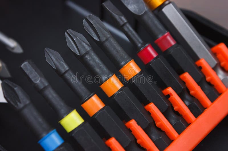 Colorful Set Screwdriver Bits Holder Stock Photos - Free & Royalty-Free ...
