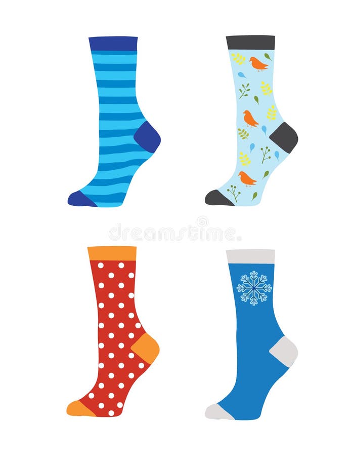 White Socks Template, Front View Stock Vector - Illustration of elastic ...