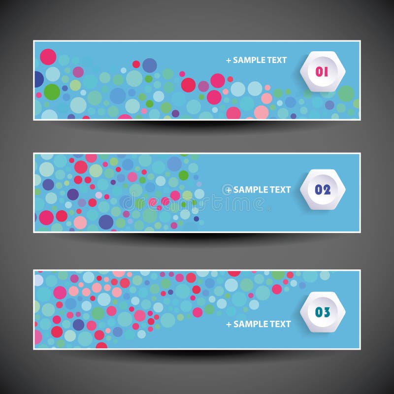 Three Header Designs stock vector. Illustration of advertise - 23263142