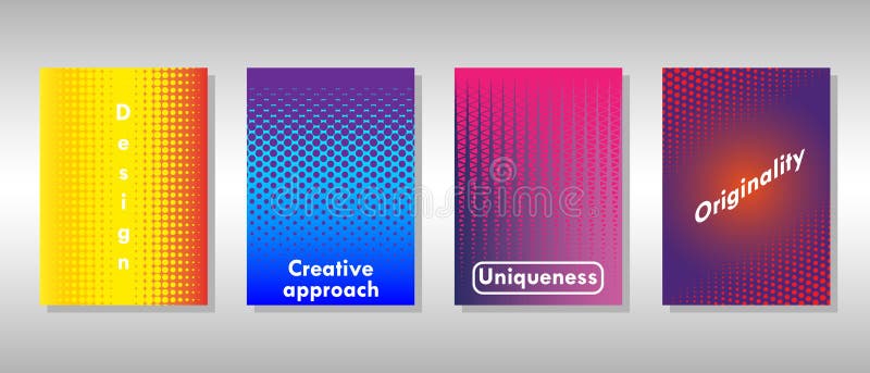 Colorful Set of Unique Covers for Your Projects Stock Vector ...