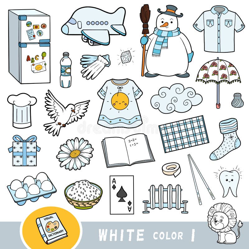 Colorful Set of Yellow Color Objects. Visual Dictionary for Children ... Colorful Set of Yellow Color Objects. Visual Dictionary for Children ...