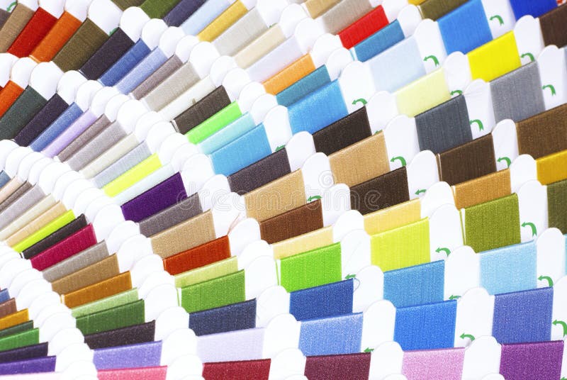 Colorful Sew Thread Samples Stock Photo - Image of embroidery, thread ...