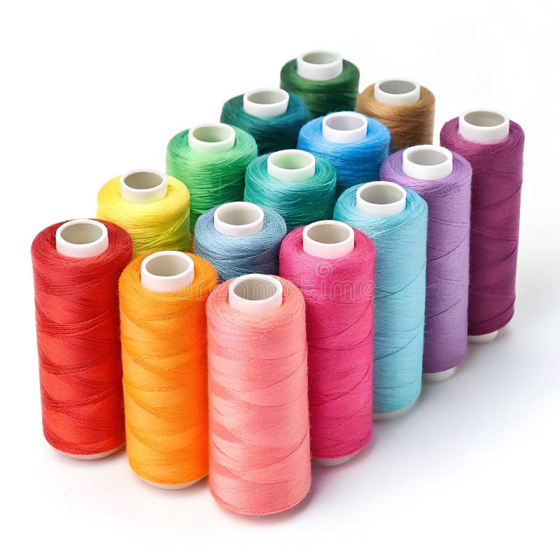 Colorful Sewing Thread stock illustration. Illustration of materials ...