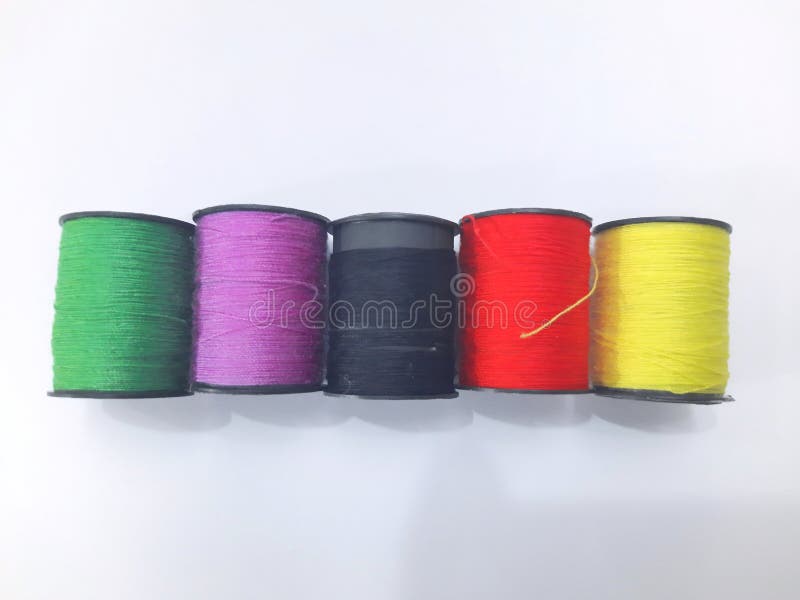 Colorful Sewing Thread Spools Stock Photo - Image of cotton, design ...