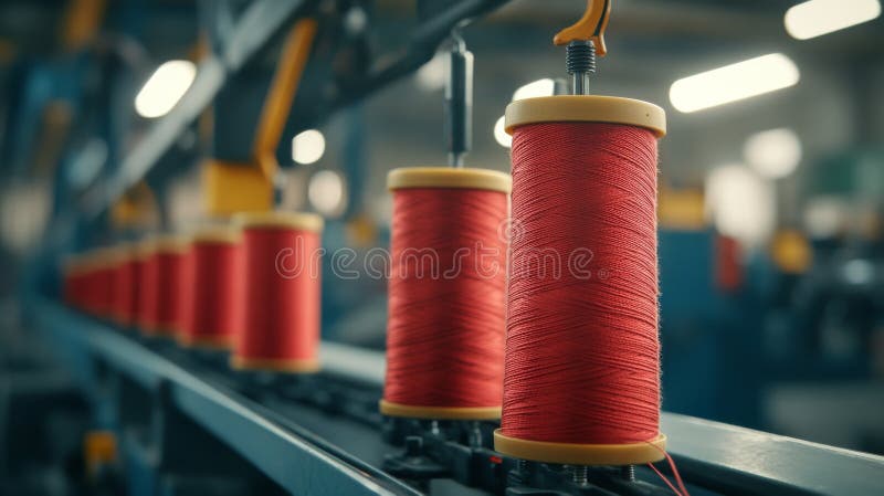 Colorful Sewing Threads Blend with a Motion Blur Effect on a Spinning ...