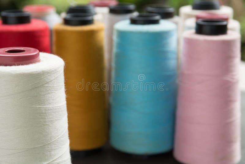 Colorful Sewing Threads, Colored Thread Coils Stock Photo - Image of ...