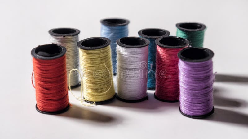 Colorful Sewing Threads stock image. Image of fabric - 112603239
