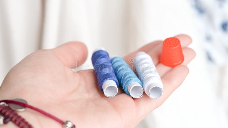 Sewing Threads, Sewing Centimeter or Measuring Tape, Isolated on White ...