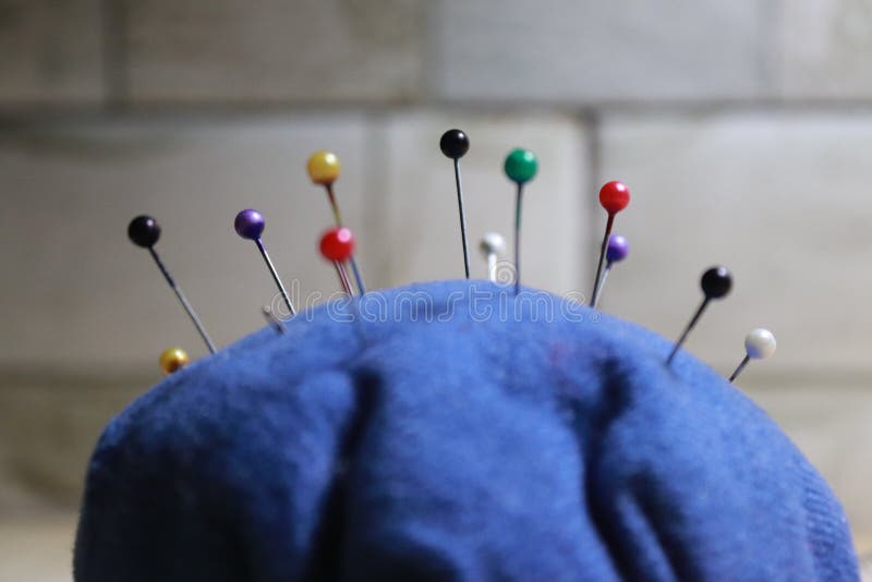 Colorful Sewing Tools Needle Colorful Pins Spool Thread Stock Image ...