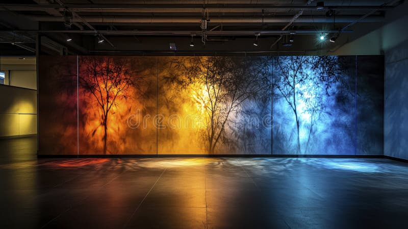 Colorful Abstract Shadows Transformative Visual Art in an Urban Indoor ...