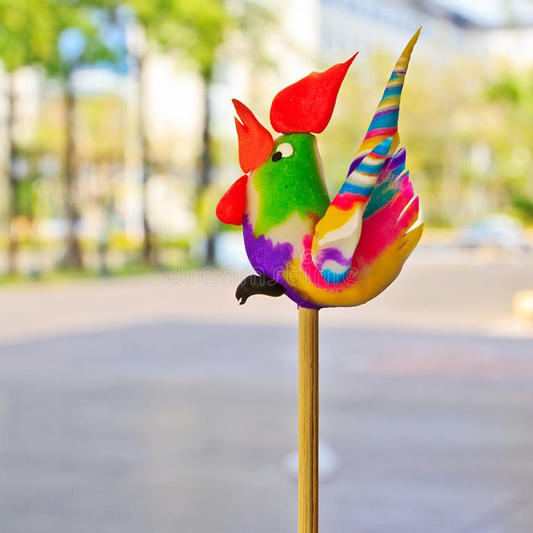 Colorful shape of rooster stock photo. Image of grain - 24531836