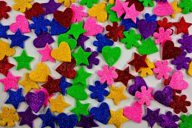 Colorful foam shapes stock photo. Image of closeup, love - 27698778