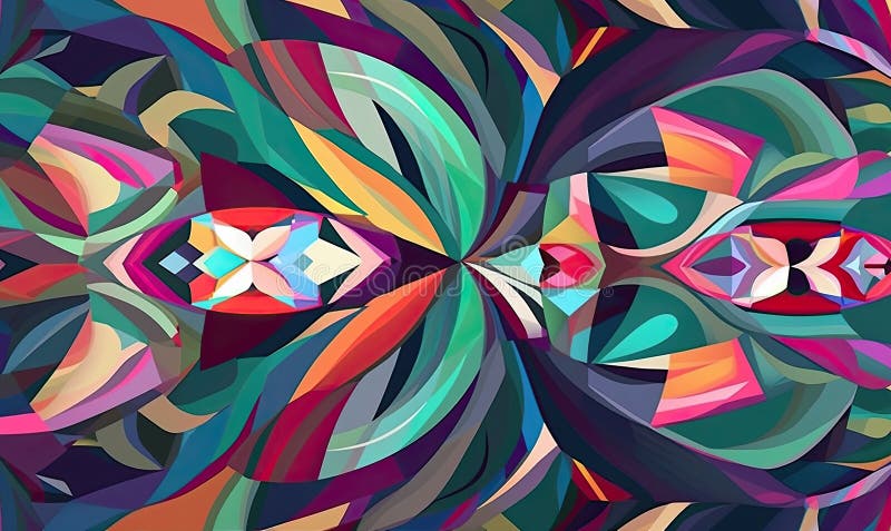 Colorful Shapes Come Together in this Digital Artwork Creating Using ...