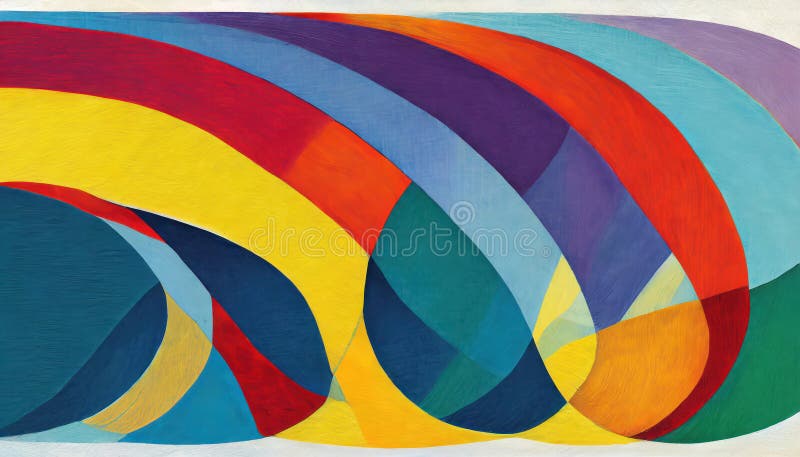 Series of Curved Color Shapes Stock Illustration - Illustration of ...