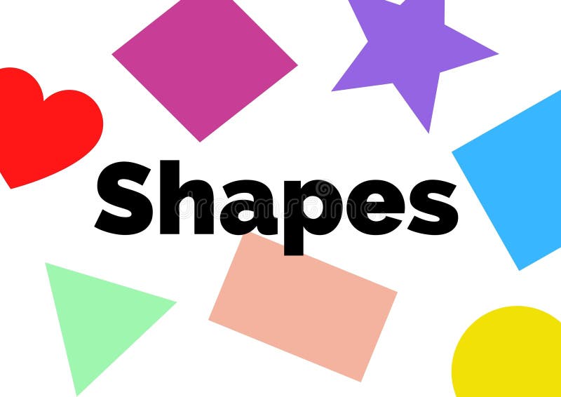 Colorful Shapes Flashcard Illustrative Figurative - 1 Stock ...